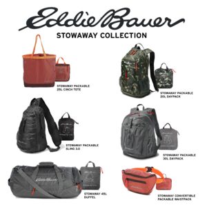 Eddie Bauer Stowaway Packable 10L Sling 3.0 Made from Polyester with Lightly Padded Shoulder Strap, Dark Loden