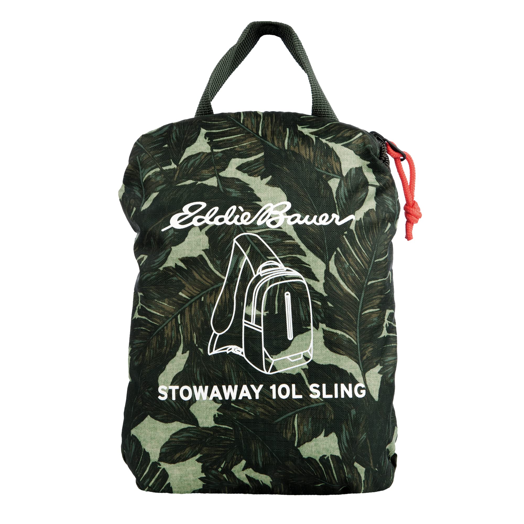 Eddie Bauer Stowaway Packable 10L Sling 3.0 Made from Polyester with Lightly Padded Shoulder Strap, Dark Loden