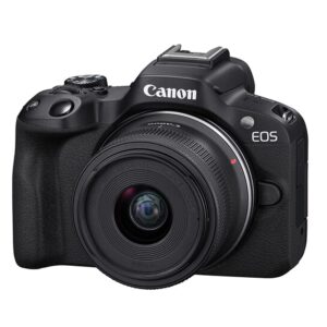 Canon EOS R50 Mirrorless Digital Camera with RF-S 18-45mm f/4.5-6.3 is STM Lens + 55-250mm f/4-5.6 is STM Lens + 420-800mm Super Telephoto Lens + 64GB Memory Cards, Professional Photo Bundle (44pc)