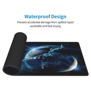 Mouse Pad 11.8x31.5 Protector Anime Rectangle Waterproof Oversized Dining Table Mat Gaming Non-Slip Rubber Mat