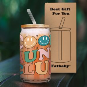 Fatbaby Aunt Gifts,Christmas Birthday Gifts For Aunt, New Aunt, Aunties From Niece, Nephew,Best Aunt Ever Gifts,Aunt Announcement, Promoted To Aunt,16 Oz Coffee Can Glass (1pcs)