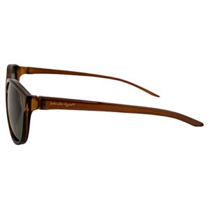 Islander Eyes Gili Polarized Sunglasses Retro Style Brown Frame w/Grey Lens