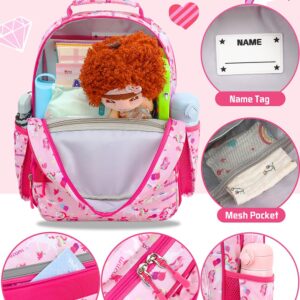 LYNXCHER Toddler Girl Backpack Preschool Kindergarten Kids Backpack Bookbag Elementary School Girls Gifts Small Toddler Backpcak 5 6 Stocking Stuffers for Kids Girls (Pink Unicorn,12L for 5-8 Years)