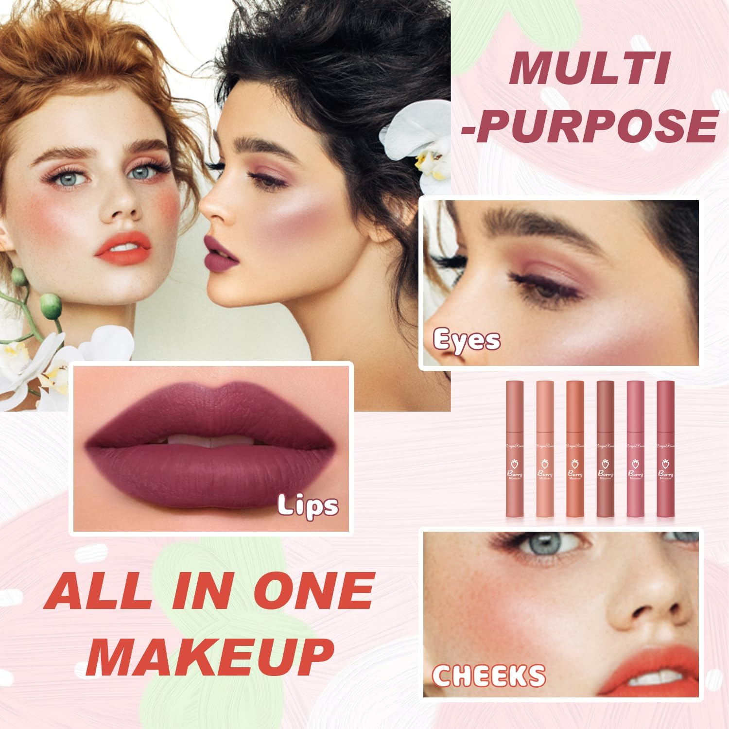 6 Colors Matte Lipstick Set,Natural Nude Lipstick Lip Makeup Kit, Velvet Nourishing Lip Gloss, Non-Stick Cup Long Lasting Not Fade Waterproof Lip Stain Liquid Lipstick Gift Set For Women (SET A)