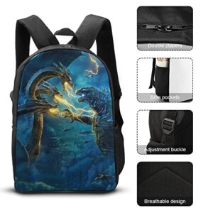 Pecxarnt Backpack Lunch Bag Set with Pencil Case Lightweight Laptop Backpacks Bookbag Cartoon Shoulder Bag Casual Daypack