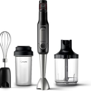 Philips ProMix Viva Collection Handblender, 300W Blending Power, SpeedTouch, ProMix Technology, Easy & Intuitive, On-the-Go Tumbler, Black, (HR2627/91)