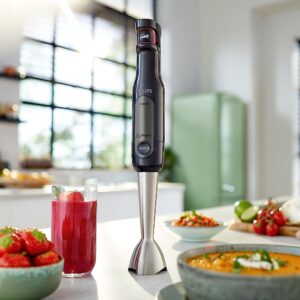 Philips ProMix Viva Collection Handblender, 300W Blending Power, SpeedTouch, ProMix Technology, Easy & Intuitive, On-the-Go Tumbler, Black, (HR2627/91)