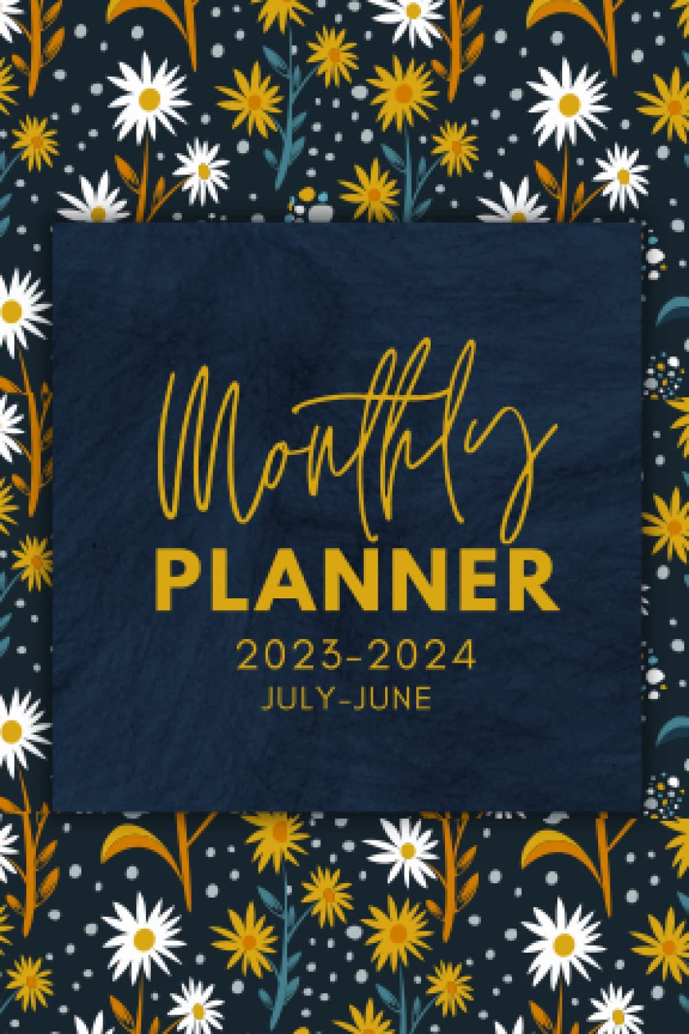 Monthly Pocket Planner July 2023-June 2024: Small Agenda and Organizer for Purse - 12 Months from July 23 to June 24 - Two Pages Per Month - Floral Cover !