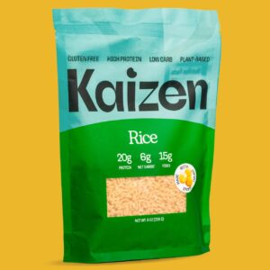 Kaizen Low Carb Keto Rice - Gluten-Free, High Protein (20g), Keto Friendly, Plant Based, Made with High Fiber Lupin Flour - 8 ounces (Pack of 3)