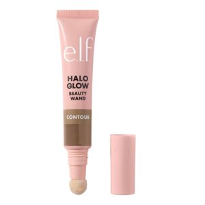 e.l.f. halo glow contour beauty wand, liquid contour wand for a naturally sculpted look, buildable formula, vegan & cruelty-free, fair/light