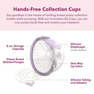 Rumble Tuff Go Cups – Hands-Free Collection Cups – Discreet, Powerful Breast Pumping – Comfortable On-The-Go with 8 oz. Storage Capacity – 4 Easy to Clean Parts – Free Pumping Consults with an IBCLC