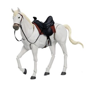 ugplm 1/12 scale action figures 1/12 scale horse figure model collection home decor simulation realistic painted figures 1:12 scale animal figurine, white, 22cm