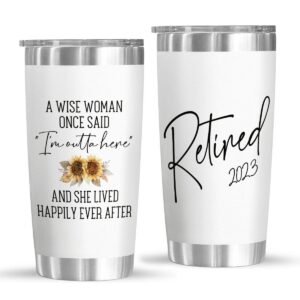 jolochill retirement gifts for women 2023, happy retirement, coworker gifts for women, going away gift for coworker woman, office gifts for women, retirement gifts for women, retirement tumbler 20oz