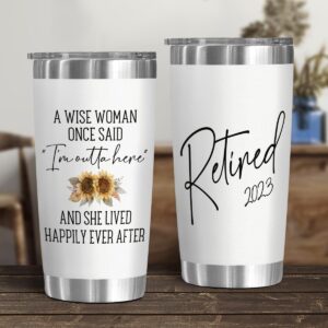 JOLOCHILL Retirement Gifts For Women 2023, Happy Retirement, Coworker Gifts For Women, Going Away Gift For Coworker Woman, Office Gifts For Women, Retirement Gifts For Women, Retirement Tumbler 20Oz