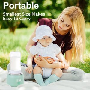 Bufims Portable Bottle Warmer, Fast Heating Travel-Friendly Leak-Proof Cordless Milk Warmer, with 5 Adapters for All Bottles