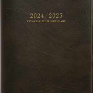 Takahashi 2024 A5 2-Year Business Diary, Dark Brown No.56 (Begins January 2024)