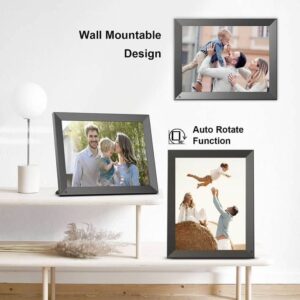 Large Digital Photo Frame WiFi Digital Picture Frame - 15-inch 32GB Smart Cloud Electronic Picture Frame Touch Screen Wall Mountable, Share Photo Video via App Email Instantly, Gifts for Father’s Day