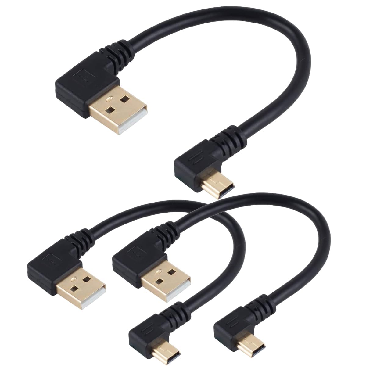 LBSC Mini USB Cable USB Male to Male Mini b Cable Right Angle 90 dgree USB Extension Mini USB Cord for Kodak Canon ELPH Nikon coolpix Camera ps4 ps3 Controller Garmin GPS Charger Cable