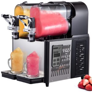 vevor slushy machine, 3lx2tank slushie machine for home, 370w commercial slushy machine, slushy machine for frozen drinks automatic clean, slushy machine for home supermarkets cafes restaurants