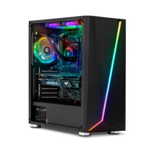 yeyian kunai desktop pc gaming, intel core i7 12700f 4.9ghz, nvidia rtx 4060 ti, 1tb nvme ssd, 16gb ddr5 4800mhz, argb fans, windows 11 home wi-fi