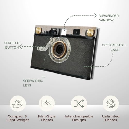 Paper Shoot Camera - 18MP Compact Digital Papershoot Camera Gift for Kid with Four Filters, 10 Sec Video & Timelapse - Includes: 32GB SD Card, 2 Batteries & Camera Case - Summer Bloom Orange