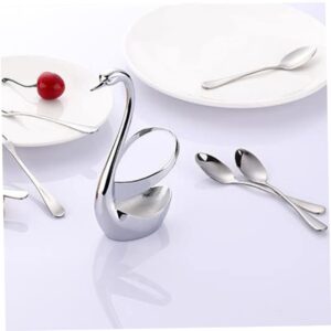 BESPORTBLE Food Fork Spoon Holder 2pcs Swan and Fork Storage Kitchen Supplies Zinc Alloy Non-slip Trailer Jack Drill Adapter