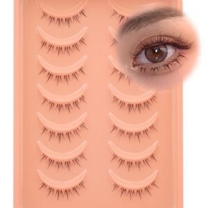 bottom lashes wispy clear band bottom eyelashes manga lower fake eyelashes natural look short under lash 7 pairs