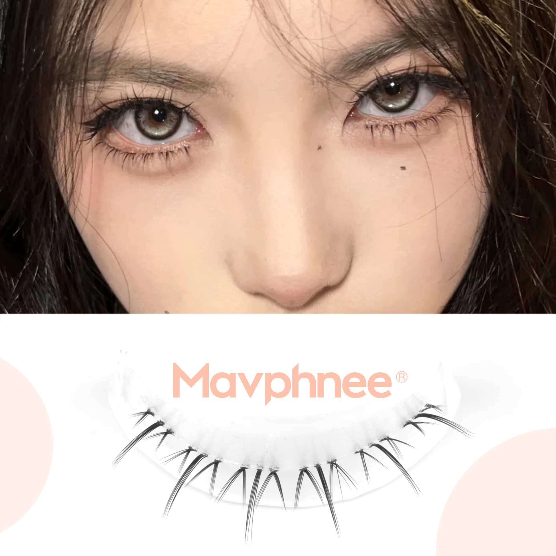 Bottom Lashes Wispy Clear Band Bottom Eyelashes Manga Lower Fake Eyelashes Natural Look Short Under Lash 7 Pairs