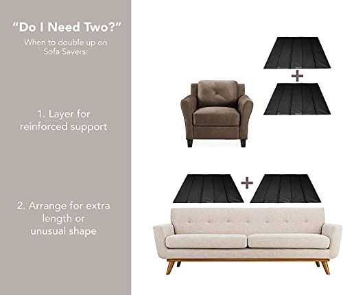 LAMINET Deluxe Extra Thick Sagging Furniture Cushion Support Set of 2 New Improved Extend The Life of Your Chair/Cushion - 60% Thicker Extend for Length and Width Up to 34" x 66" or Up to 17" x 132"