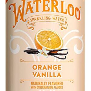 Waterloo Sparkling Water, Orange Vanilla Naturally Flavored, 12 Fl Oz (Pack of 24) | Zero Calories | Zero Sugar or Artificial Sweeteners | Zero Sodium