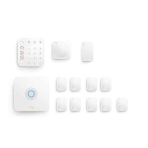 certified refurbished ring alarm 13-piece kit (2nd gen) – home security system with optional 24/7 professional monitoring – works with alexa