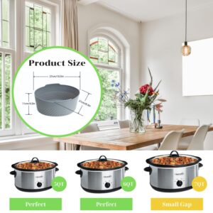 Silicone Slow Cooker Liners For 5QT - 6QT - 7QT(small) Oval Crock Pot, Fits When The Lid Is Closed, Silicone Reusable Crock Pot, BPA Free Food Safe & Dishwasher Safe, Being Scratched.