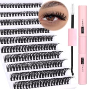 diy lash extension kit 200pcs lash clusters eyelash extension kit 8-16mm wispy lash clusters kit c d curl individual lashes kit eyelash clusters by ruairie