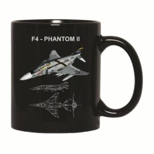 gift for f4 phantom ii jet veteran lover pilot air force military 11oz 15oz black coffee mug