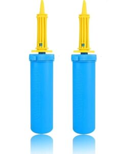 balloon pump hand held, 2pack inflator air pump for balloons - two-way dual action- ballon inflator pumping - manual baloon inflators machine with balloons tie tool