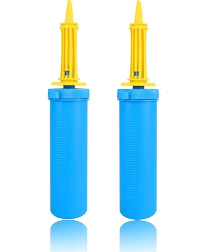 Balloon Pump Hand Held, 2Pack Inflator Air Pump for Balloons - Two-Way Dual Action- Ballon Inflator Pumping - Manual Baloon Inflators Machine with Balloons Tie Tool