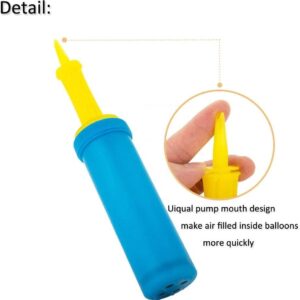 Balloon Pump Hand Held, 2Pack Inflator Air Pump for Balloons - Two-Way Dual Action- Ballon Inflator Pumping - Manual Baloon Inflators Machine with Balloons Tie Tool