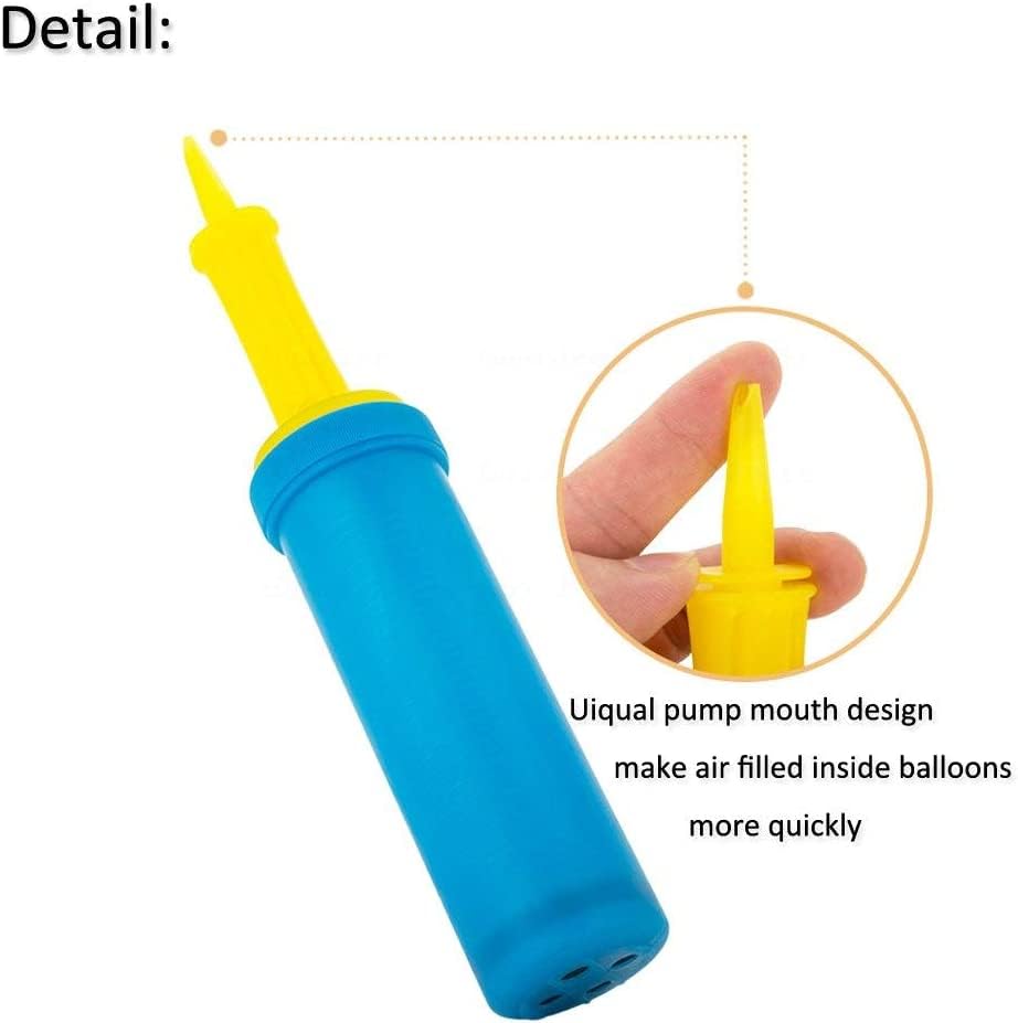 Balloon Pump Hand Held, 2Pack Inflator Air Pump for Balloons - Two-Way Dual Action- Ballon Inflator Pumping - Manual Baloon Inflators Machine with Balloons Tie Tool