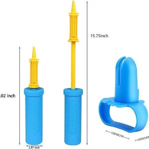 Balloon Pump Hand Held, 2Pack Inflator Air Pump for Balloons - Two-Way Dual Action- Ballon Inflator Pumping - Manual Baloon Inflators Machine with Balloons Tie Tool