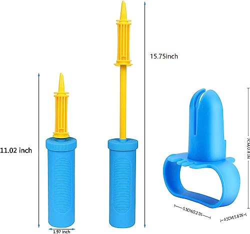 Balloon Pump Hand Held, 2Pack Inflator Air Pump for Balloons - Two-Way Dual Action- Ballon Inflator Pumping - Manual Baloon Inflators Machine with Balloons Tie Tool