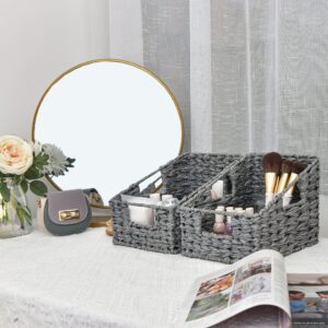 GRANNY SAYS Bundle of 3-Pack Wicker Baskets for Storage & 2-Pack Wicker Shelf Baskets