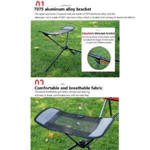 Universal Camping Chair Foot Rest,Folding Attachable Footrest Leg Rest Camping Chairs,Portable Recliner Retractable Footstool Leg Rest Chair Set,Accessories for Camping Chair Foot Rest