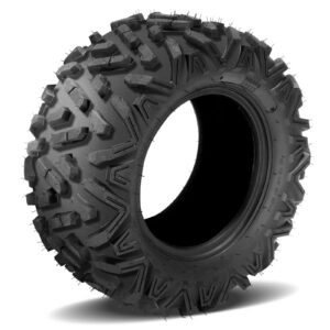 TUFFIOM Set of 4 ATV UTV All-terrain Tires 25x8-12 Front & 25x10-12 Rear, 6 PR, Tubeless