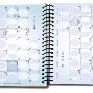 MOON DIARY 2024 Datebook Calendar Personal Organiser (EST - Eastern Time)