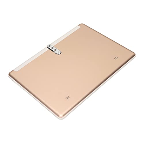 ciciglow 10 Inch Tablet, Tablet PC 3GB RAM 32GB ROM 2.0GHz Octa Core CPU, 5G WiFi Gold Tablet IPS Display 3 Card Slots 6000mAh 100‑240V (US Plug)