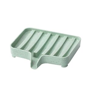 2023 1PC Bath Foam Storage Box PP Sponge Drainage Tray Rack Bathroom Toilet Kitchen Rack Soap Rack (Color : Green)