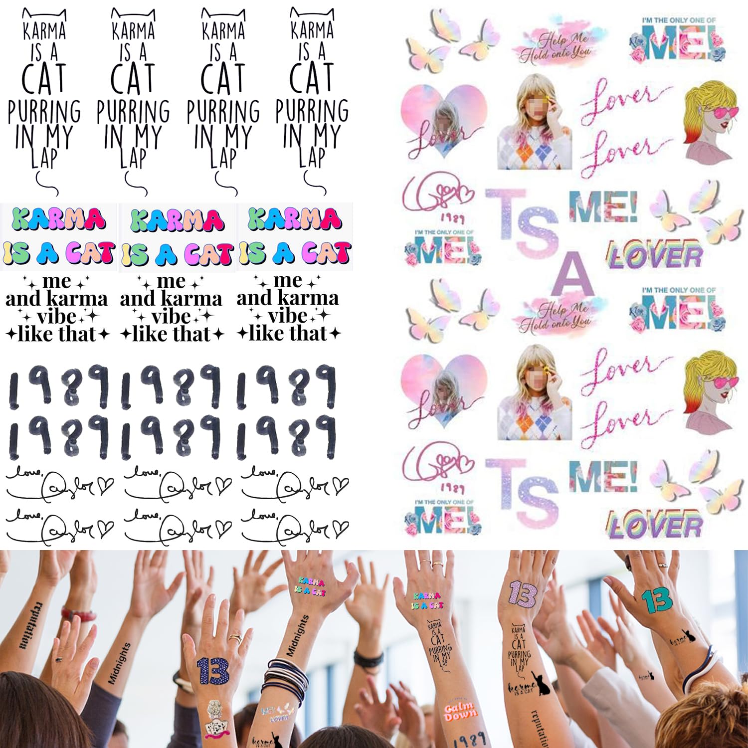 YDJIA TS Limited Edition Temporary Tattoos Eras Accessories (TS Tattoos)