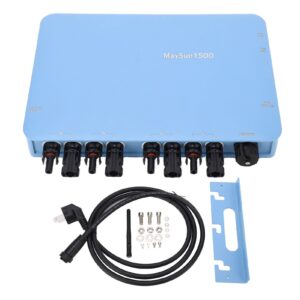 Solar Grid Tie Micro Inverter WiFi Control MPPT DC to AC 120V 230V Pure Sine Output Waterproof Solar Inverter (1500W)