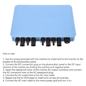 Solar Grid Tie Micro Inverter WiFi Control MPPT DC to AC 120V 230V Pure Sine Output Waterproof Solar Inverter (1500W)