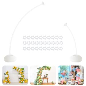 balloon arch kit - free bending shape,8.2ft & 5ft balloon column stand independent suspended standing, 13" water-filled base - ideal for weddings, baby showers, and birthday parties (8.2ft & 5ft)